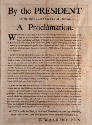 George Washington's Thanksgiving Proclamation from 1789